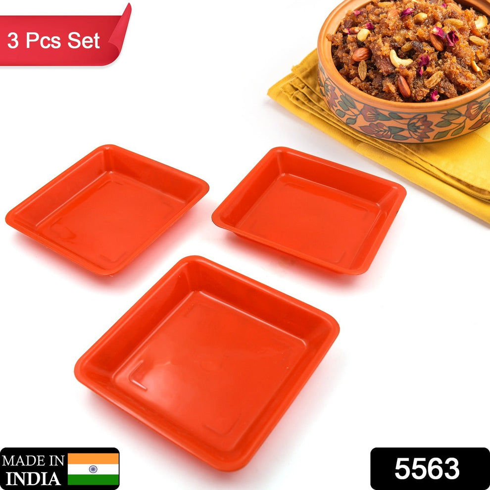 Buy Square Plastic Halwa Plates for Perfect Serving | – The House Of ...