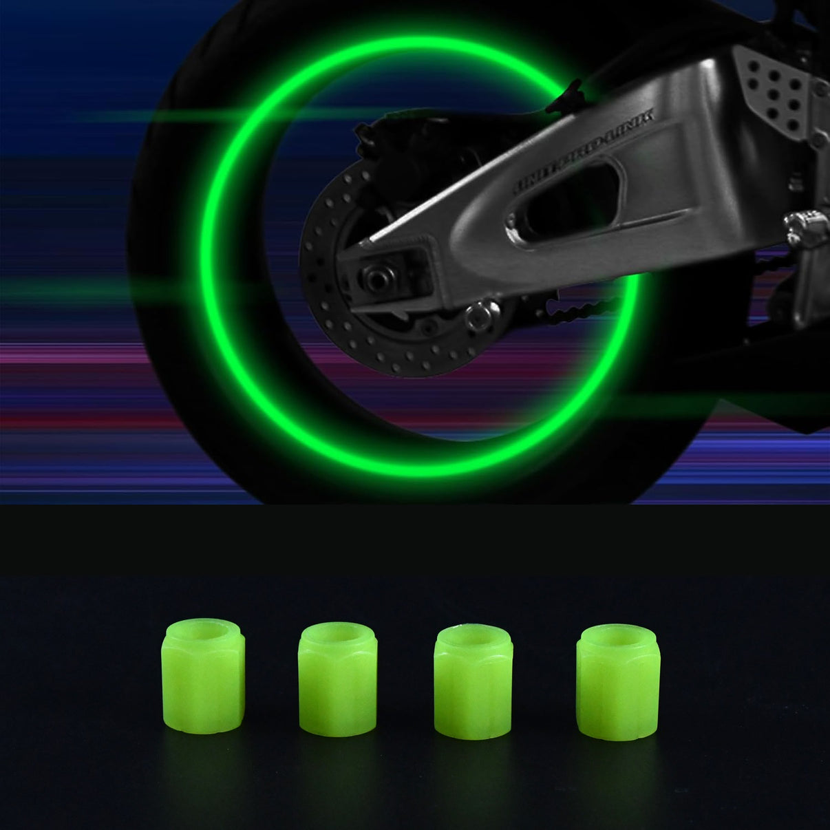Luminous Glow Car/bike/cycle Tire Valve Cap (Pack of 4) – The House Of ...
